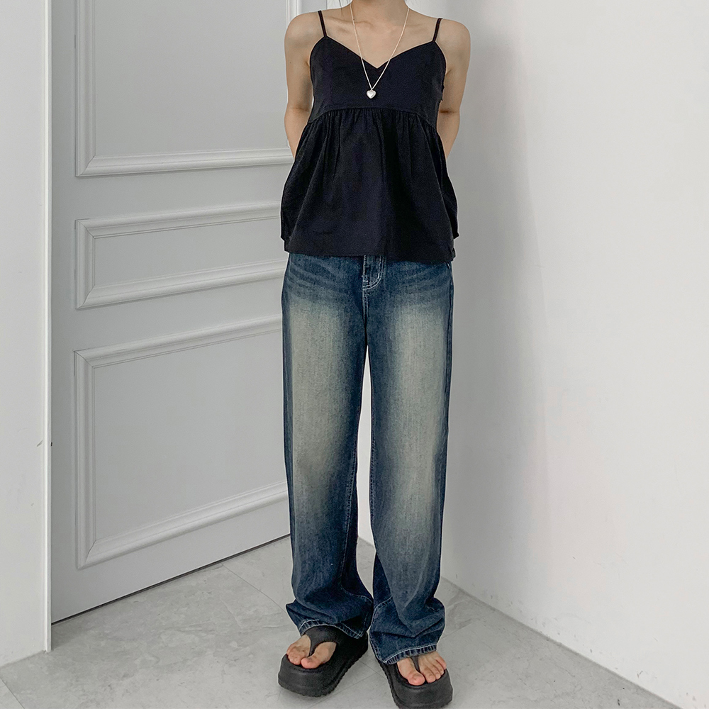 언니가간다 고시스터 롱팬츠 인생핏 샌드워싱 일자핏 데님팬츠 유니크 힙 빈티지 39500 무료배송 핏보장데일리 브릿 와이드 팬츠